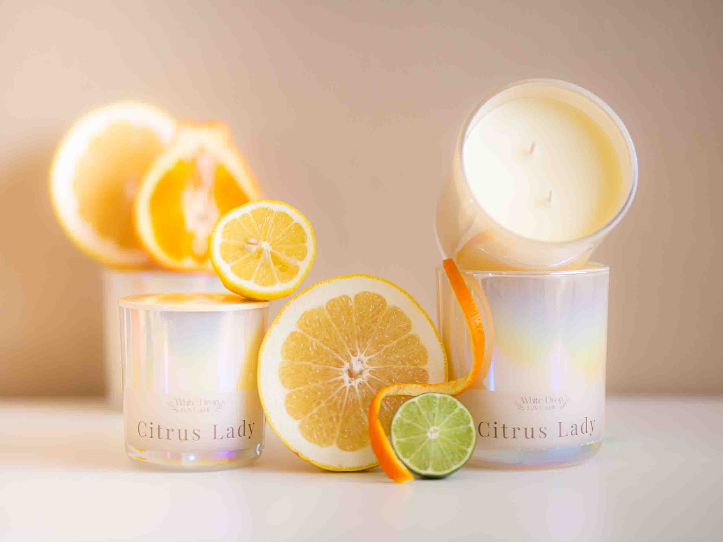 Citrus Lady – White Drop Candle